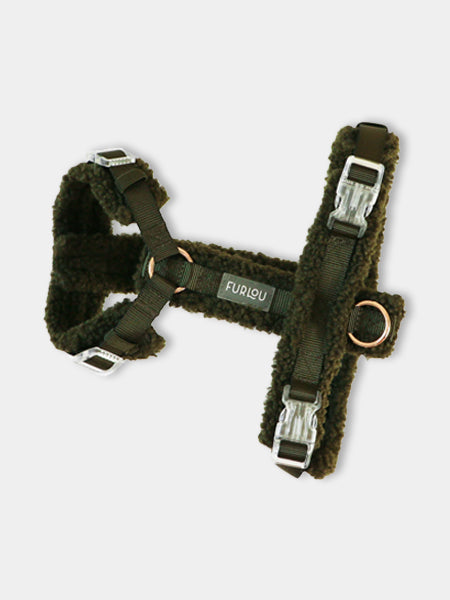Harnais en H pour chien - Sherpa Vert Olive - Furlou - inooko